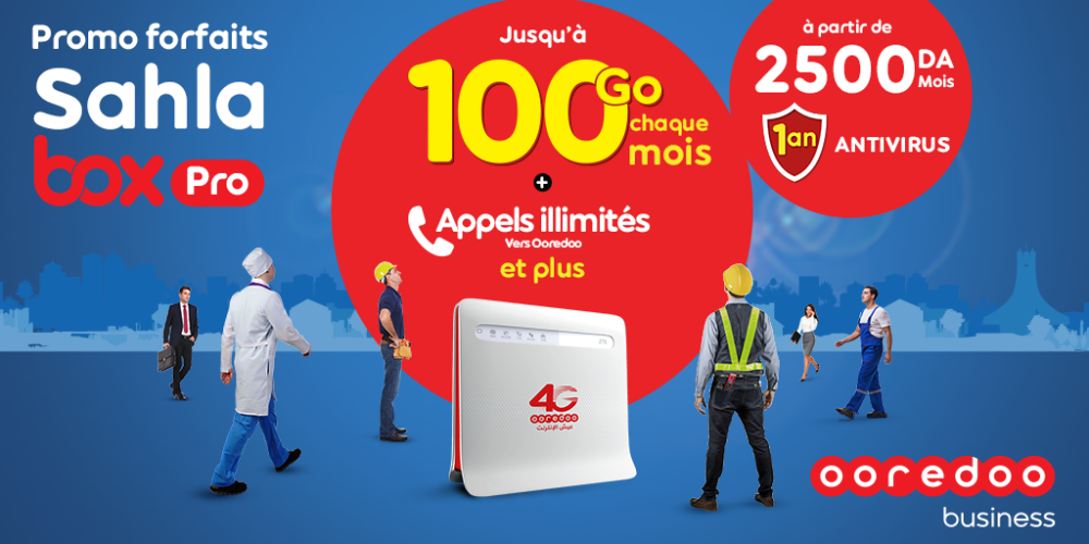 DIA | Ooredoo: nouvelle Promo Sahla box: 05 fois plus de volume Internet